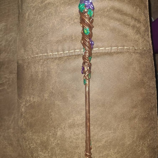 Amethyst Crystal Wand -fairy Wand-wizard Witch Wand-nature Wand - Etsy