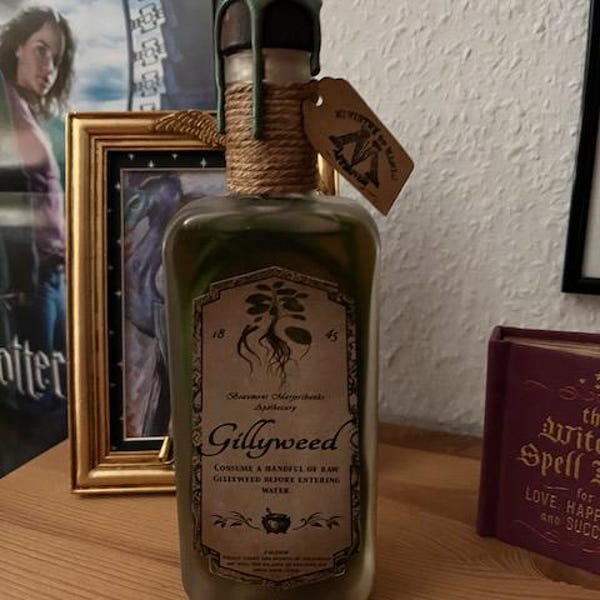 Liquid Luck Potion Magic Apothecary Herbology Glass Bottle Prop - Etsy