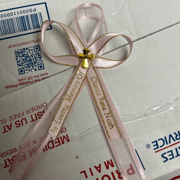 100pcs-50-24 Pcs Personalized Ribbons Funeral Favors, Ribbons With ...