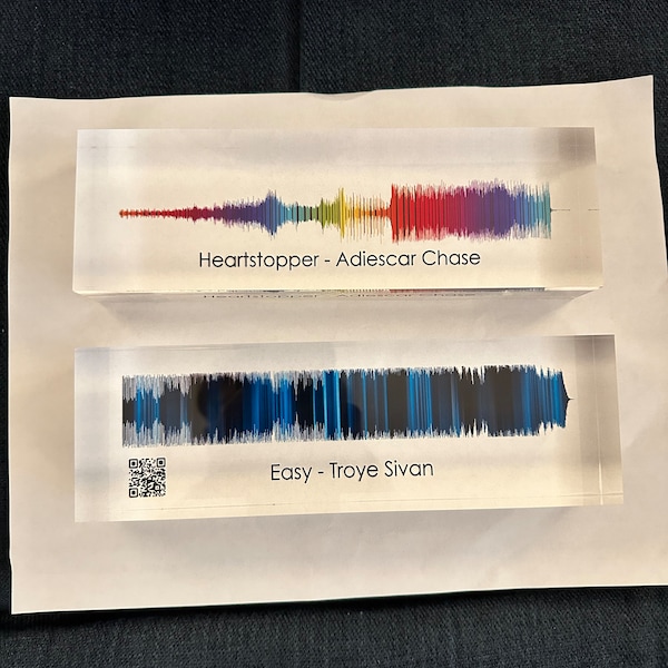 Artblox Soundwave Art With Scannable Qr Code Any Video Voice Recording ...