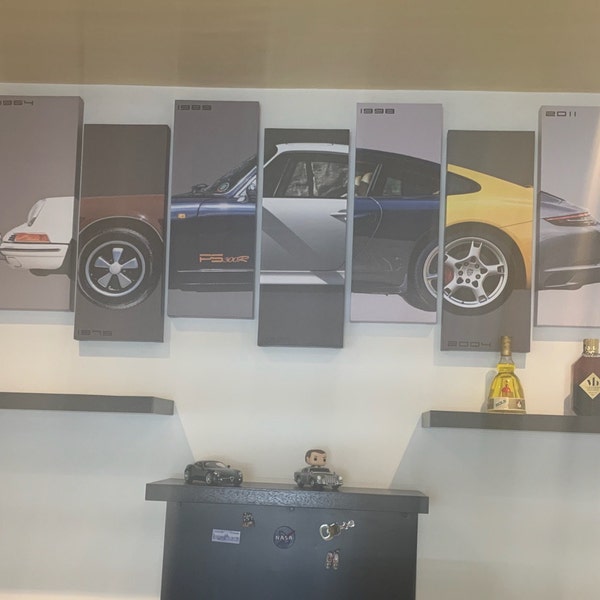 Porsche Wall Art. 911 Canvas Set. Living Room Decor. Porsche Poster ...