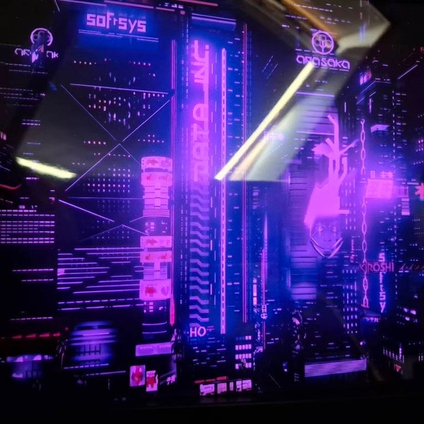 LED Frame RGB / Lucy & David Cyberpunk / Led Art Anime, Home Decor ...