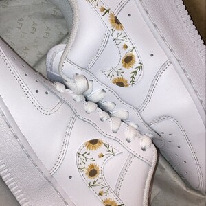 Sunflower Af1's With Painted Toe Box af1's Design - Etsy