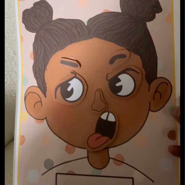 Emotions Activity for Kids Girl Version Printable Toddler Feeling Chart ...