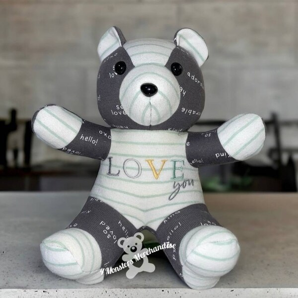 One Sleeper Memory Bear, Keepsake Bear, Memorial/ Personalized Baby ...