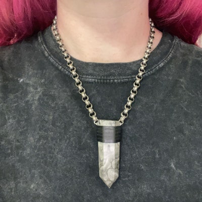 Obsidian Triple Layered Coin Necklace - Etsy