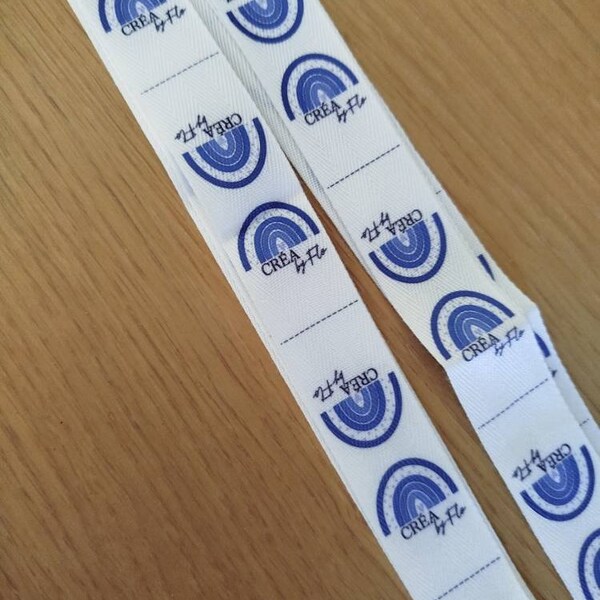 Custom Clothing Labels White Satin Fabric Labels Printed With Your Own ...