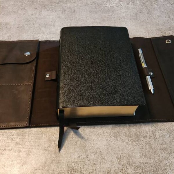 Handmade Leather Bible Cover,engraved Bible Cover,custom Size Bible ...