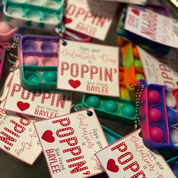 CUSTOM Hope Your Valentine’s Day is Poppin’ Digital Printable Pop It ...