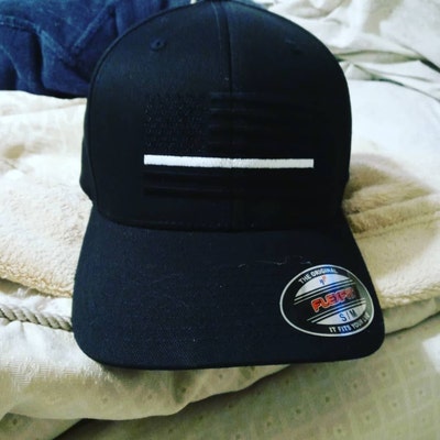 Free Personalization, Thin White Line Hat, Blacked Out American Flag ...
