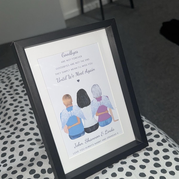 Personalised Memorial Print, Family Memorial Print, Sympathy Gift ...
