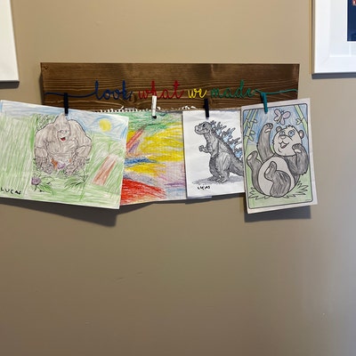 3D Kids Craft Look What I Made Sign Kids Art Display Signs Playroom ...