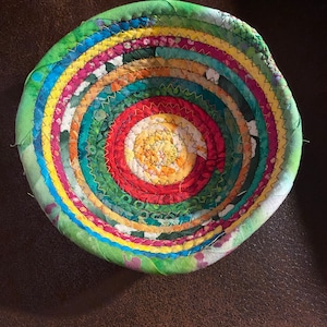 Rope Fabric Bowl Coiled Rope Basket Clothesline Basket Rag Basket Fiber ...