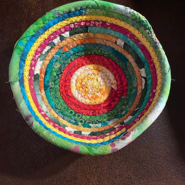 Small Rope Bowls - Rope Fabric Bowl - Coiled Rope Basket - Clothesline ...