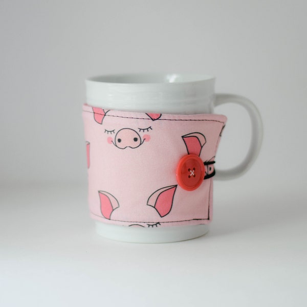 Pink Pig Faces Fabric by the Yard | Pig Fabric | Made to Order Fabric ...