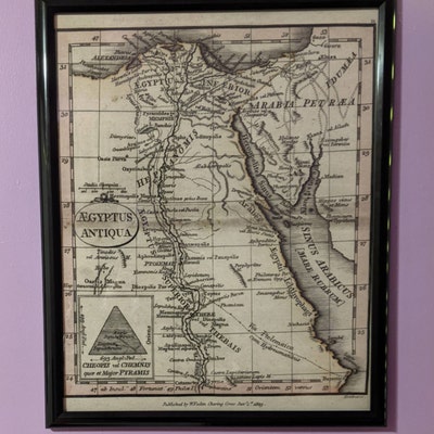 Illustrated Map of Egypt 1890 Digital Print Historic Digital Download ...