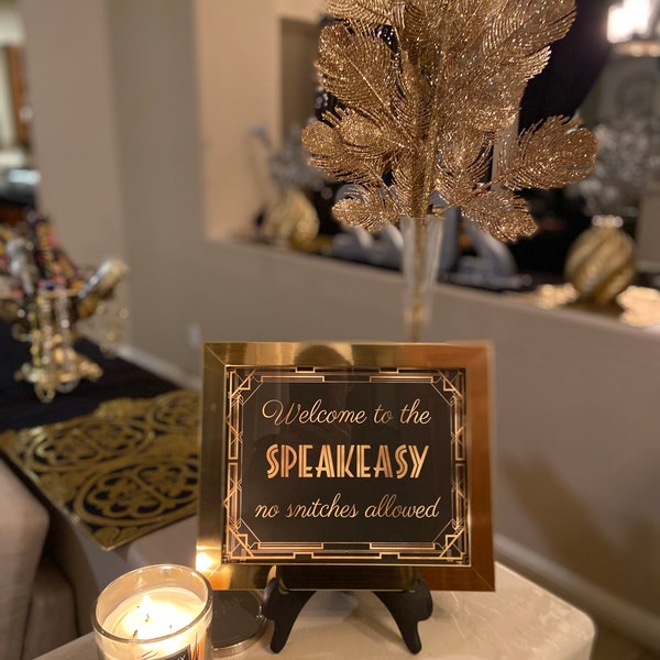 6 Prohibition Party Bootlegger Labels Set, Speakeasy Decoration ...