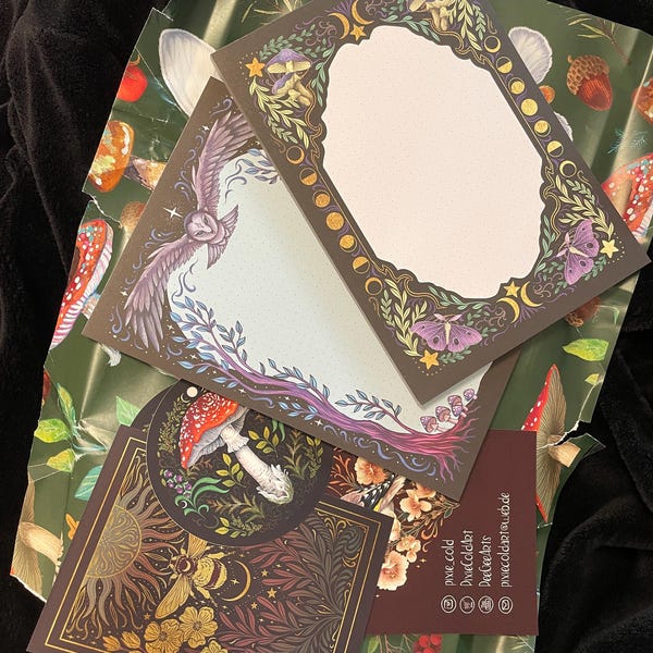 Note Pad A5 -50 Sheets- Owl and Trees --> Pixie Cold Design - Etsy