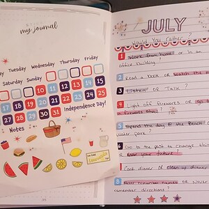 June Monthly Bullet Journal Sticker Kit Summer Camping Themed Stickers ...