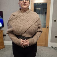 KNITTING PATTERN ** Snowfall Sweater Scarf, Scarf With Sleeves, Sneed ...