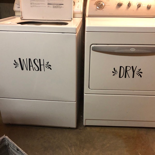 Wash Dry SVG, Laundry Room Decor, Washer and Dryer SVG, Farmhouse ...
