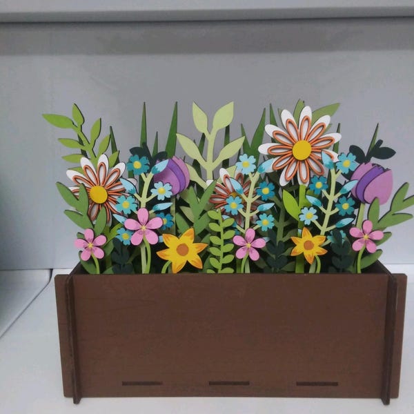 DIY 3D Layered MDF Make Your Own Flower Pot, Crafting Mother's Day Gift ...