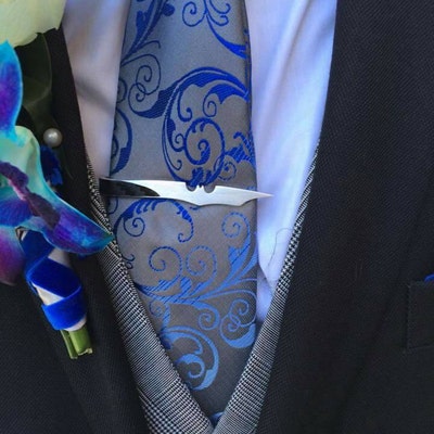 Lightning Bolt Skinny Tie Clip - Etsy