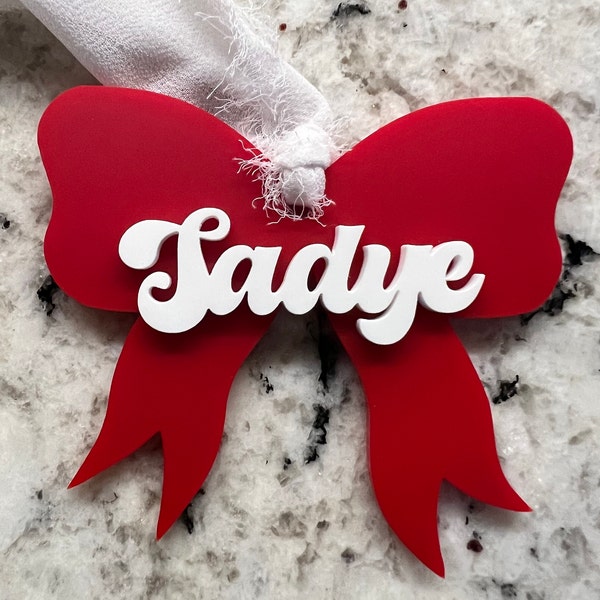 Acrylic Bow Tag Heart Tag Heart Tag Valentine’s Basket Tags Valentine’s ...