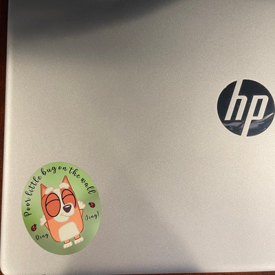 Bluey Bingo Cute Poor Little Bug on the Wall Ding Jing Vinyl Waterproof ...