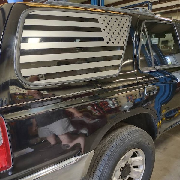 Fits 1996-2002 Toyota 4RUNNER Rear Side Window American Flag Decal ...