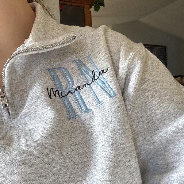 Block Monogram Sweatshirt-initial Sweatshirt-custom Monogram ...