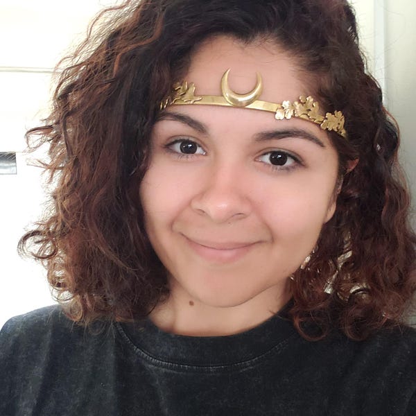 Artemis Goddess Crescent Moon Circlet /crown -diana -silver Plated or ...