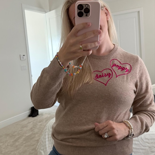 I Can't I've Got Mahj Embroidered CASHMERE Sweater, Mahjong Player ...