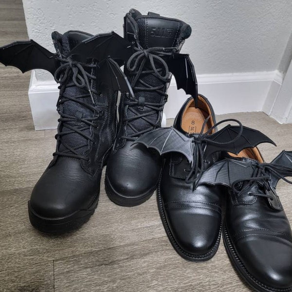 3D Printed Boot Bat Wings - Cosplay Boot Accessories - Shoelace Wings ...