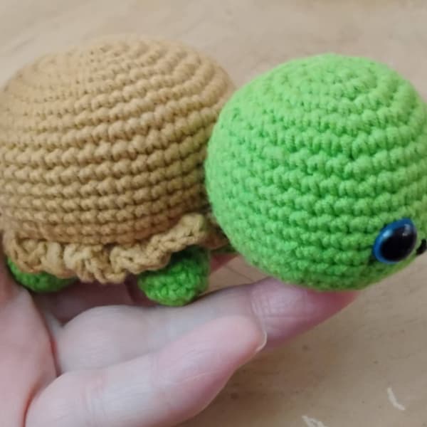 Tiny Turtle Crochet Pattern , Amigurumi Mini Sea Animal Crochet PDF Ebook , Beginners Tiny Small ...