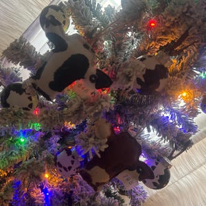 Cow Christmas Ornament / Custom Cow Ornament / Farm Themed Christmas ...