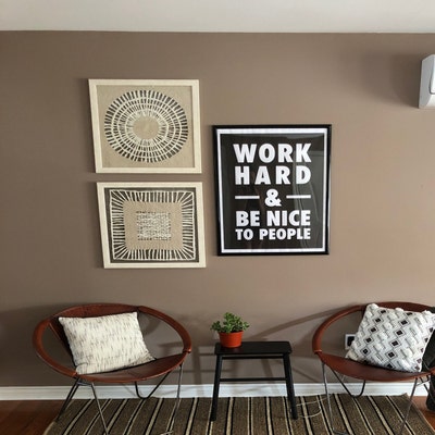 Work Hard & Be Nice to People, Printable Wall Art, Inspirational Quotes ...