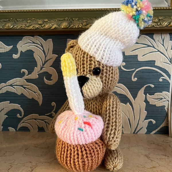 Birthday Bear 22pin Circular Knitting Machine Pdf Pattern - Sentro Addi ...