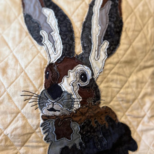 Raw Edge Applique 'hare' - Etsy