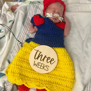 NICU Little Frog Micro Preemie Outfit With Overalls, Fits 2, 3, or 4 ...