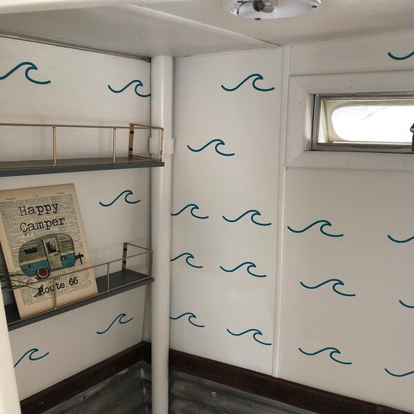 Ocean View Wall Decal // Beach Wave Wall Decals / Beach Nursery Decals ...