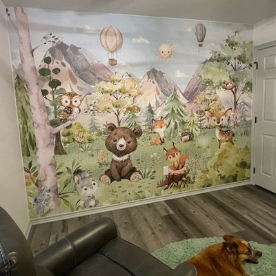 Mermaid Nursery Wallpaper Underwater Wall Mural for Girls Room Peel and ...