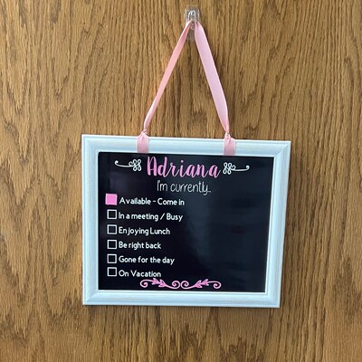 Office Message Board Sign,unavailable Sign,not Here Door Sign,i'm ...