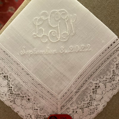 Hankie / Hankies for Bride / Hankerchief /handkerchiefs With Monogram ...
