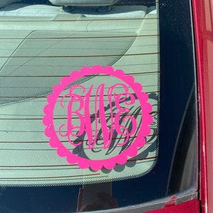 Monogram Decal Sticker Many Colors Monogram Sticker for Laptop Monogram ...