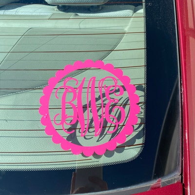 Monogram Decal Sticker Many Colors Monogram Sticker for Laptop Monogram ...