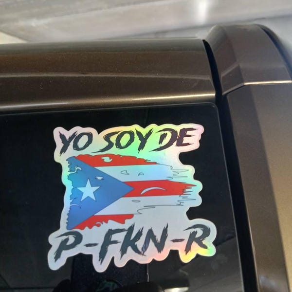 Yo Soy De P FKN R Sticker – Puerto Rican Pride Vinyl Decal ...