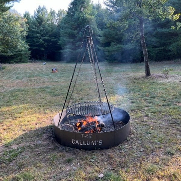 Heavy Duty, Hand Forged, Fire Pit Stake Grill. SHIPS FROM USA - Etsy