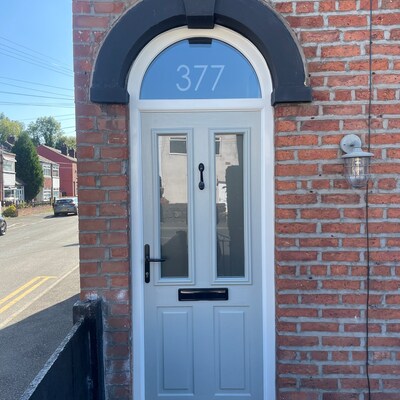 Traditional House Door Number Victorian Frosted Etched Vinyl - Etsy UK