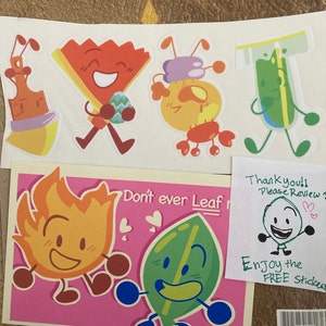 Battle for Dream Island Digital Print Bfb Fan Art Valentines Day Card ...